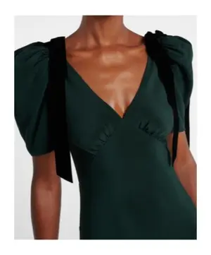 RODARTE Silk Cocktail Dress With Velvet Bow Detail - Black