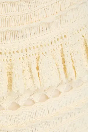 Zimmermann Ruffled Crocheted Cotton Midi Skirt
