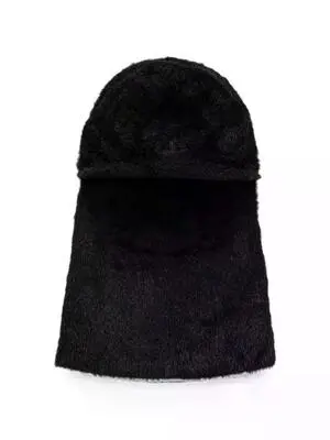 KANGOL Balaclava Hat With Faux Fur Peak - Black