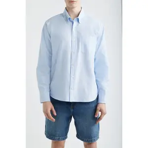 CORRIDOR Light Blue Cotton Button-down Oxford Shirt - Chambray
