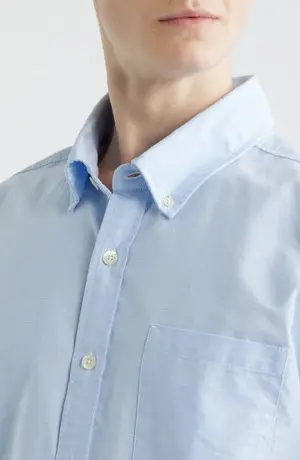 CORRIDOR Light Blue Cotton Button-down Oxford Shirt