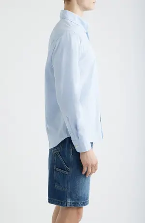 CORRIDOR Light Blue Cotton Button-down Oxford Shirt
