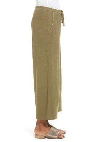 Eileen Fisher Hemp & Organic Cotton Wide Leg Pants