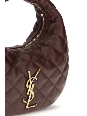 Saint Laurent Quilted Nappa Handbag - Brown