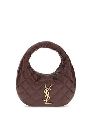 Saint Laurent Quilted Nappa Handbag - Brown