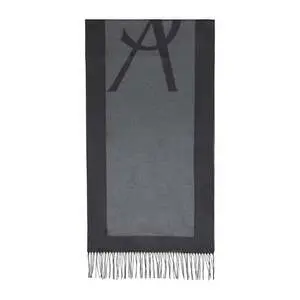 Saint Laurent Silk Scarf - Gray