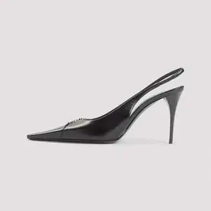 Saint Laurent Babylone Leather Slingback Pumps