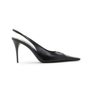 Saint Laurent Babylone Leather Slingback Pumps - Black