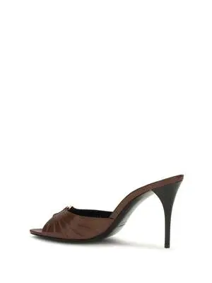 Saint Laurent Babylone Smooth Leather Mules