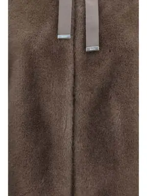 Herno Hooded Jacket In Eco-fur - Brown