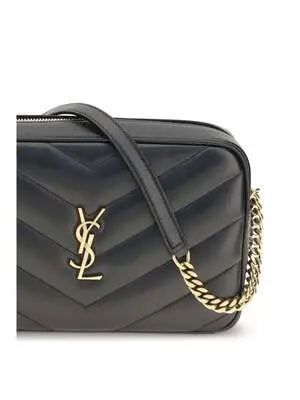 Saint Laurent Loulou Matelassé Leather Camera Bag - Black
