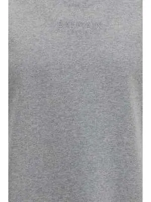 Balmain Embroidered Logo T-shirt - Gray