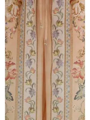 Zimmermann Roselight Silk Habotai Printed Wide Leg Pants - Multicolor