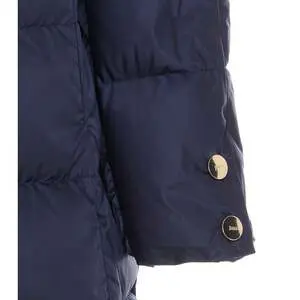 Herno Ultralight Nylon Down Jacket With Faux Fur Collar - Blue