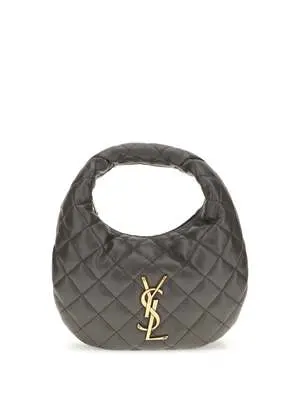 Saint Laurent Quilted Nappa Handbag - Gray