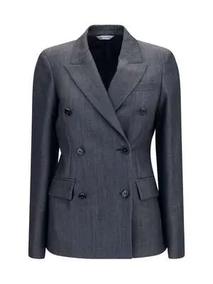 Balenciaga Double-breasted Wool Blazer - Gray