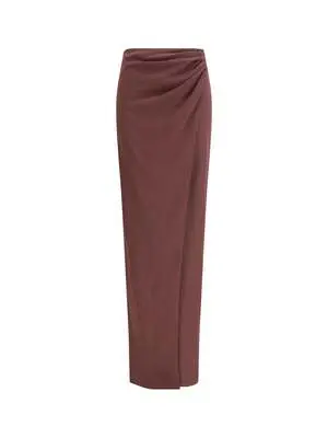 Andamane Phoebe Midi Skirt - Brown