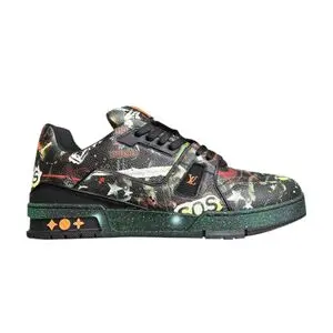 LOUIS VUITTON Rammellzee X Trainer High Top Sneakers - Black