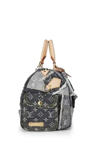 LOUIS VUITTON Monogram Denim Patchwork Speedy 30