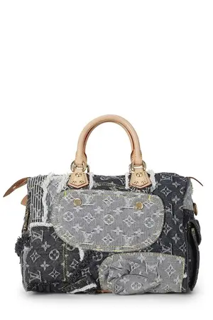 LOUIS VUITTON Monogram Denim Patchwork Speedy 30