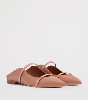 MALONE SOULIERS Maureen Leather Mules - Nude