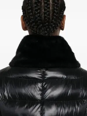 Herno Ultralight Nylon And Lady Alternative Fur Cape
