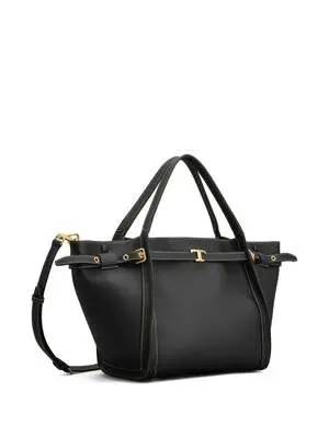 TOD'S Small Leather Shopping Bag - Black