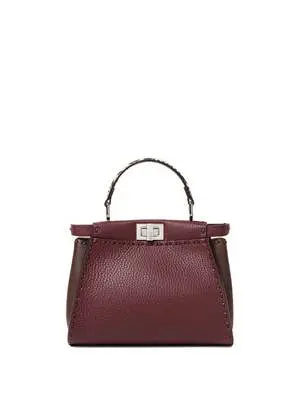 Fendi Two-tone Peekaboo Mini Bag - Red