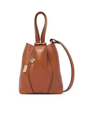 Chloé Spin Small Tote Bag In Grainy Leather - Multicolor