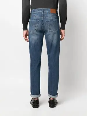 Brunello Cucinelli Traditional Fit Five-pocket Trousers In Comfort Cotton Denim - Blue
