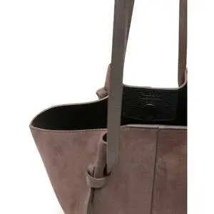 Yuzefi Twisted Handle Shoulder Bag - Brown