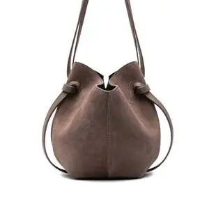 Yuzefi Twisted Handle Shoulder Bag - Brown