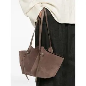 Yuzefi Twisted Handle Shoulder Bag - Brown