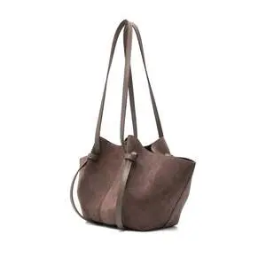 Yuzefi Twisted Handle Shoulder Bag - Brown