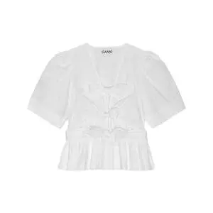 GANNI Tops Blouses - White