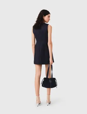 Maje Sleeveless Tailored Lurex Dress