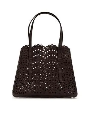 Alaïa Mina 25 Suede Tote Bag - Brown