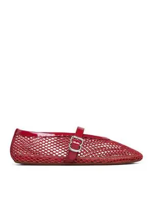 Alaïa Flat Mesh Ballerinas - Red