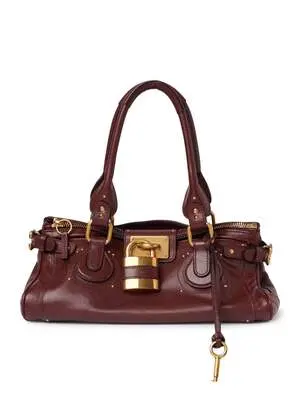 Chloé Paddington Bag In Grained Leather - Orange