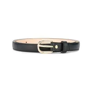 A.p.c. Leather Belt With Gold-tone Buckle - Black