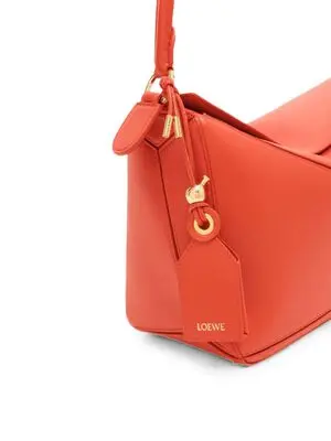 Loewe Puzzle Featherlight Medium Leather Handbag - Multicolor