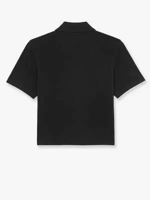 Saint Laurent Cassandre Cotton Pique Polo Shirt