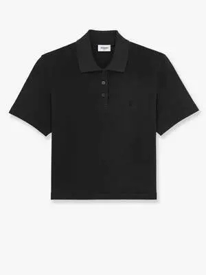 Saint Laurent SAINT LAURENT Cassandre Cotton Pique Polo Shirt Multicolor