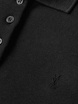 Saint Laurent Cassandre Cotton Pique Polo Shirt - Multicolor