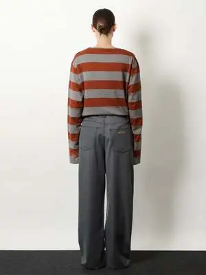 Miu Miu Wide Leg Denim Trousers - Multicolor