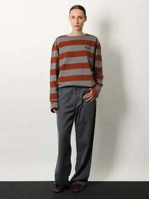 Miu Miu Wide Leg Denim Trousers - Multicolor