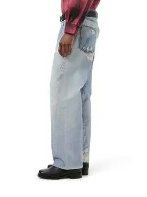 Our Legacy Third Cut Cotton Jeans With Digital Print - Multicolor