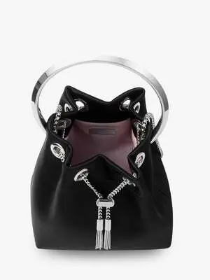 JIMMY CHOO Bon Bon Satin Bucket Bag With Metal Handle - Multicolor