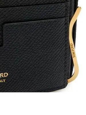 TOM FORD Hammered Leather Wallet With Money Clip - Black