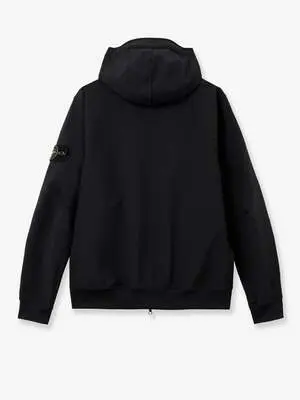 Stone Island Soft Shell-r_x001f_-e.dyeâ® Technology Wind And Water Resistant Jacket - Black